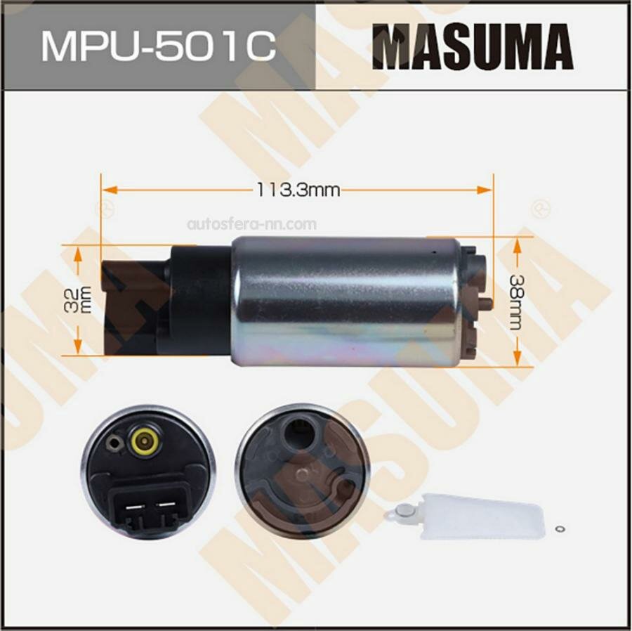 MASUMA MPU501C Бензонасос MASUMA, OUTLANDER, MAZDA 6 / CW5W, GH1#, сетка MPU-002, графитовый коллектор