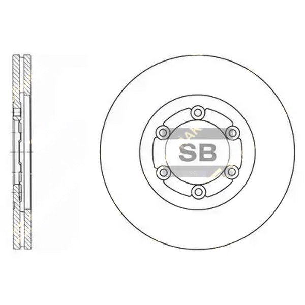 HI-Q SD2008 диск тормозной передний\ bongo 2.9td 03
