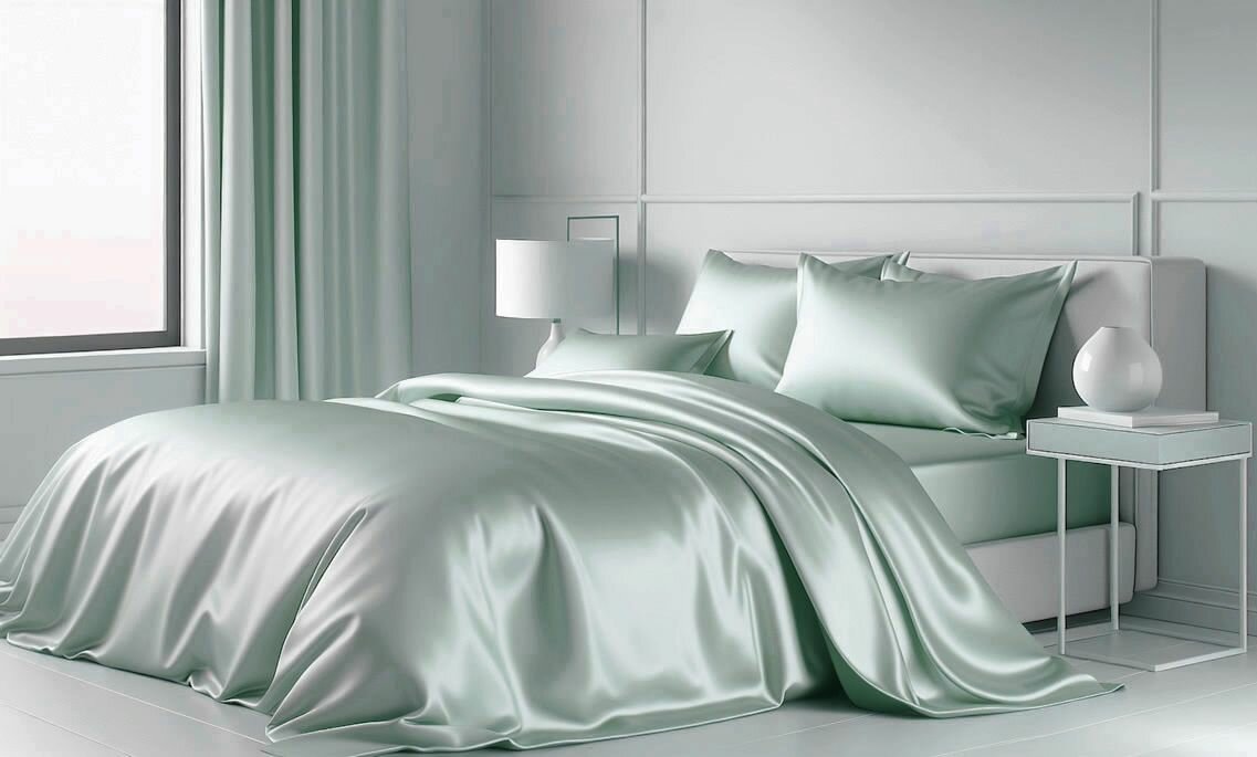 Пододеяльник тенсель 145 х 215 - "Ледяная Мята"