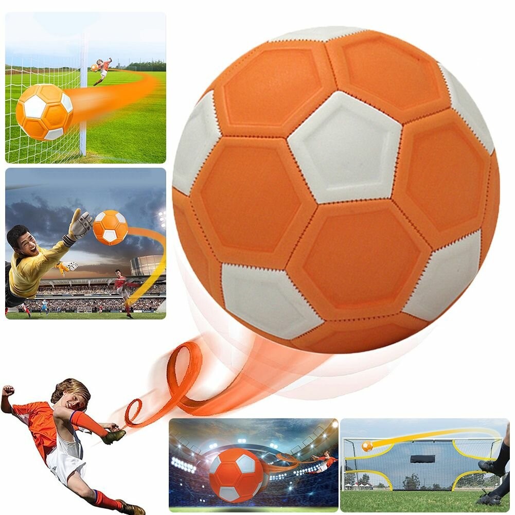 Футбольный мяч, изогнутый мяч для стрельбы, диаметр 20 см, С сумкой для хранения и насосом, подарок, резина EVA