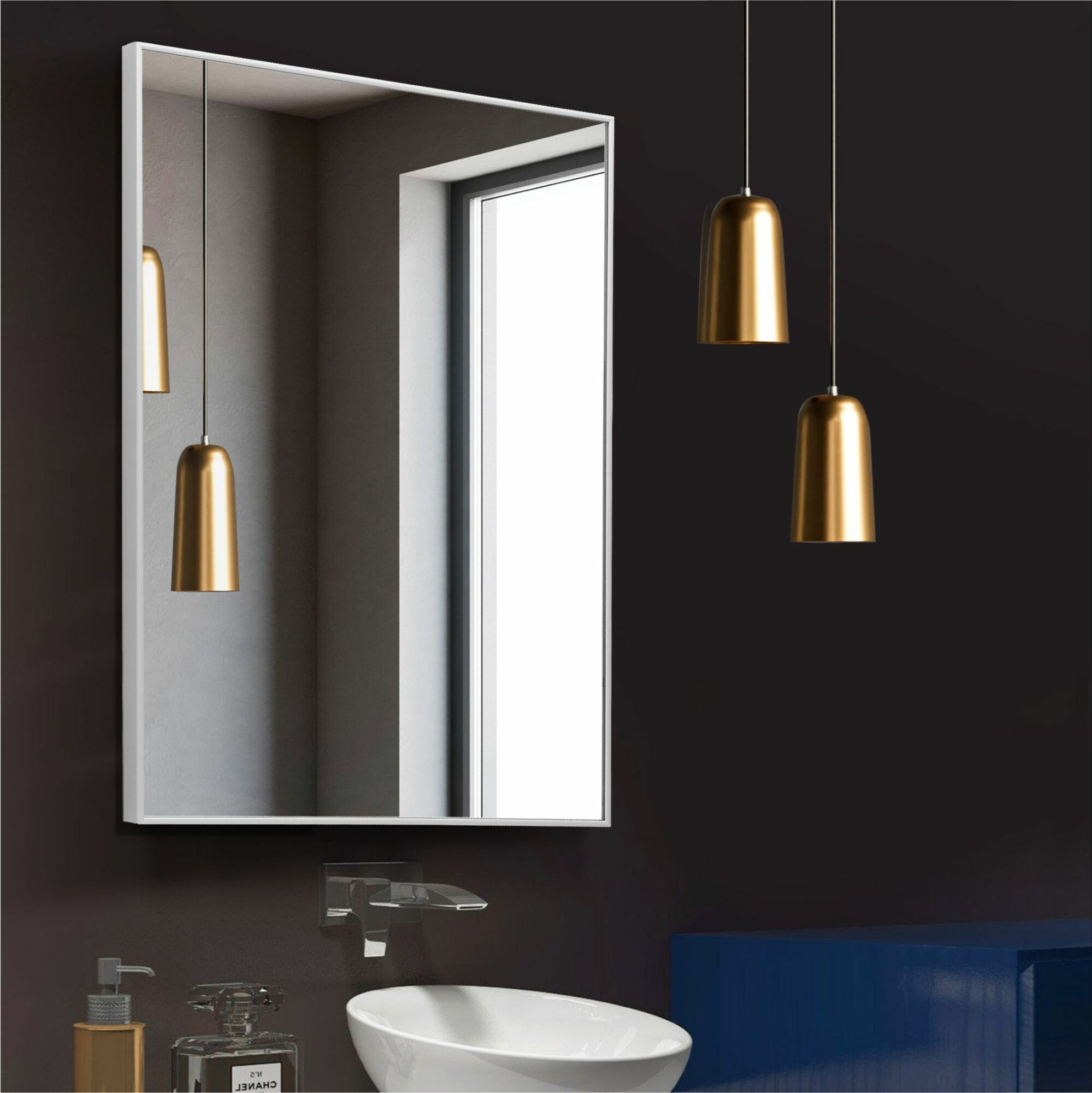 Зеркало интерьерное Финист, серия Aleksiares, 80 х 60 см, настенное, алюминиевая рама