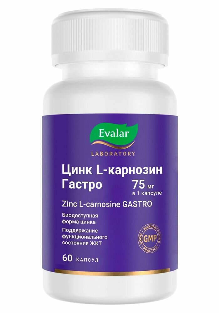Цинк-L-карнозин Гастро, капсулы, 60 шт.
