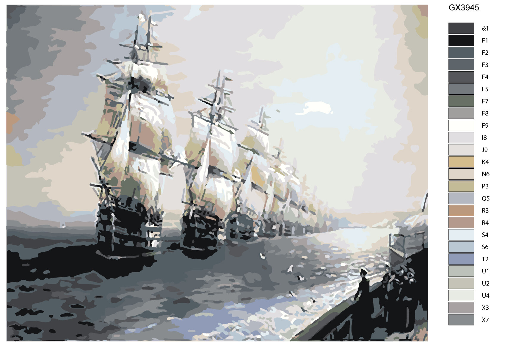 Картина по номерам "Смотр Черноморского флота" Иван Айвазовский GX3945 40x50