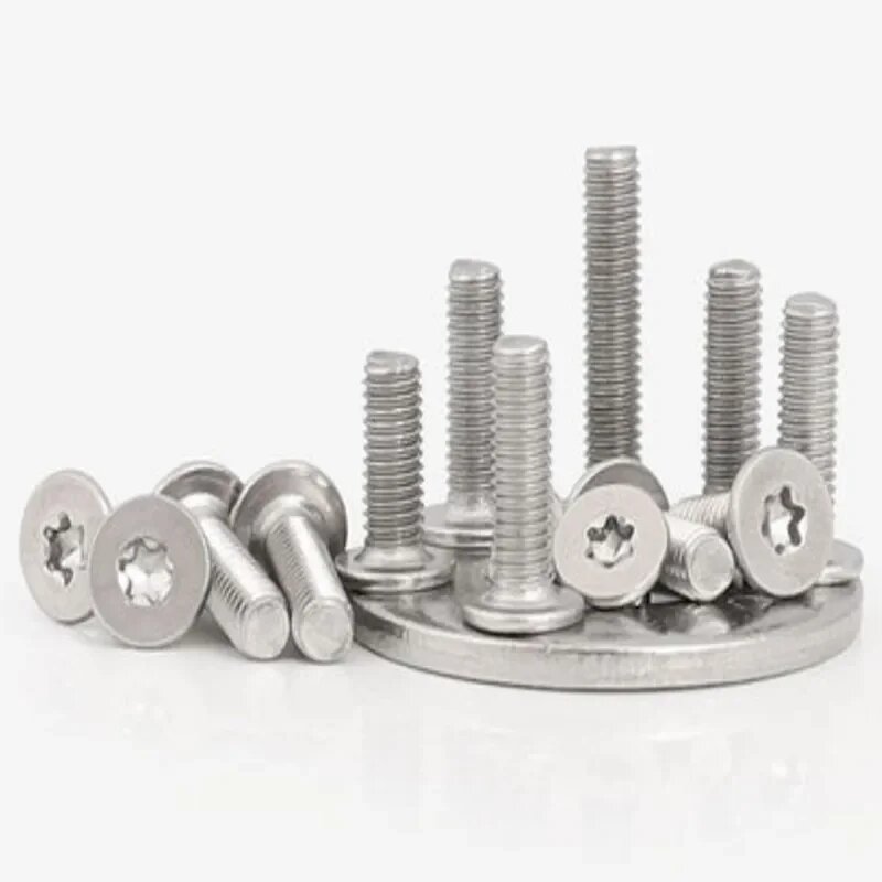 5 шт.-100 шт. M1.6 M2 M2.5 M3 M4 M5 M6 M8 304 A2 Шестилепестковый винт Torx из нержавеющей стали с плоской вафельной головкой, длина болта = 2-50 мм