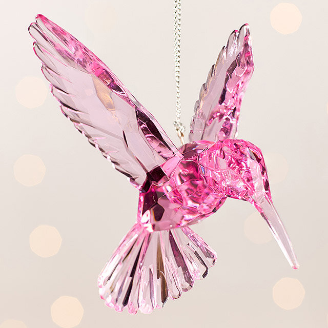 Елочная игрушка Колибри Crystal Pink 10 см, подвеска, Kurts Adler (Куртс Адлер), T2031PINK