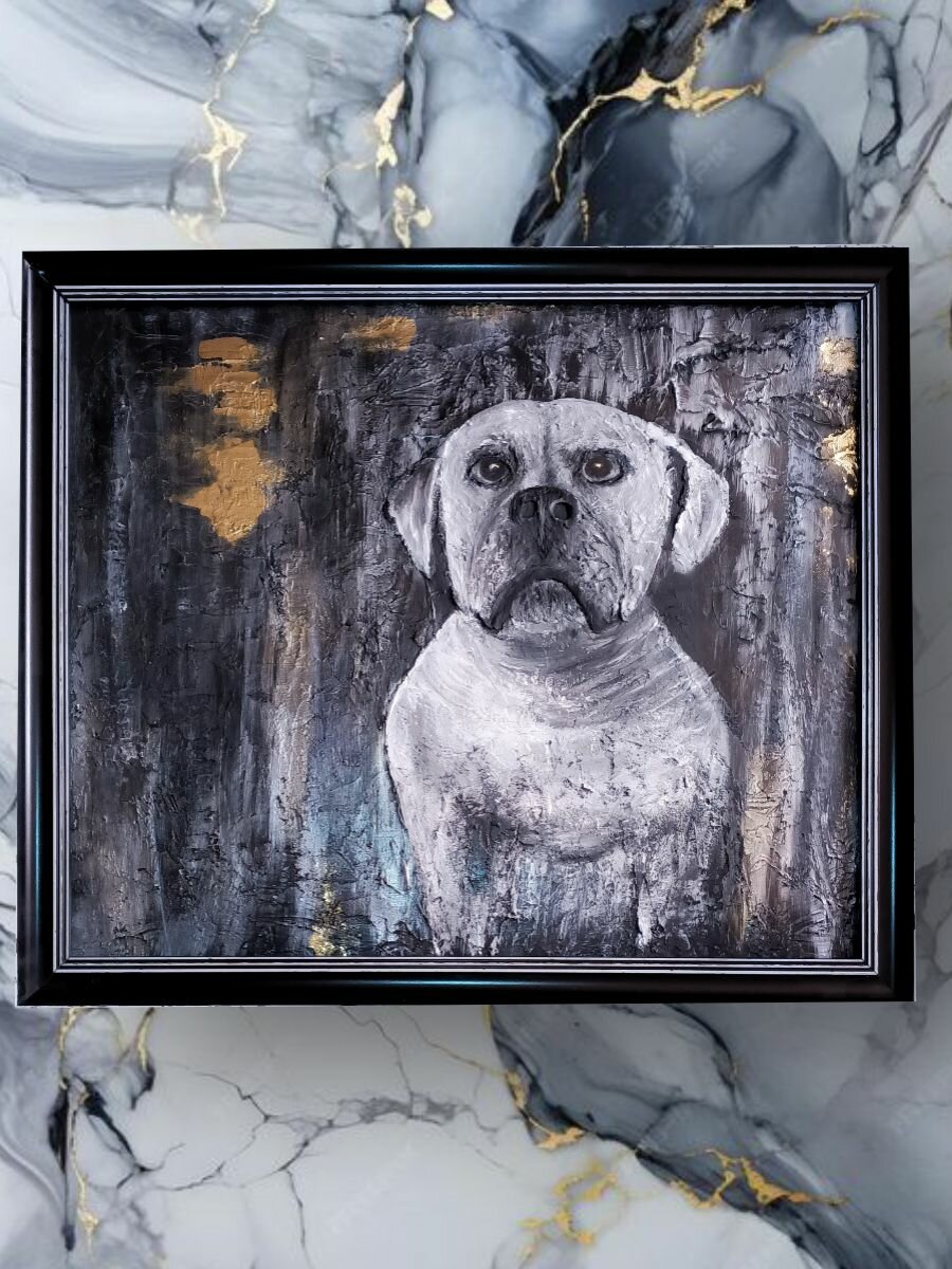 Текстурная картина "Амбуль". Ручная работа. Размер 50х60 см.