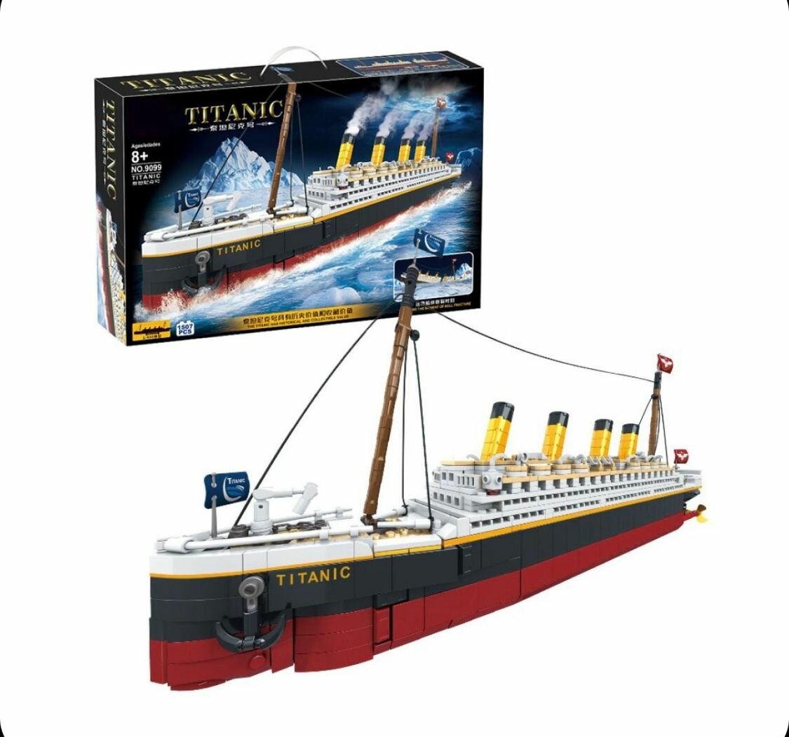 Конструктор пластиковый, Титаник, 1507 деталей