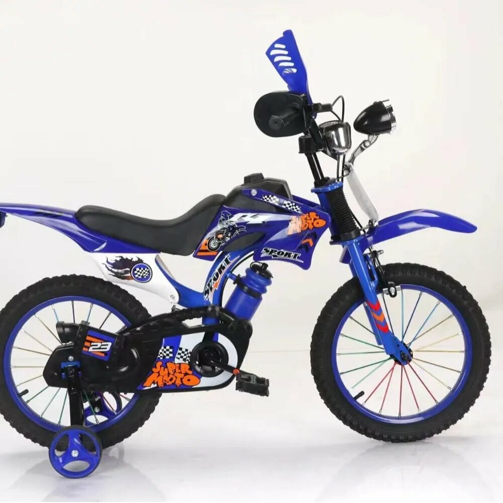 Детский велосипед-мотоцикл ACTIWELL, сталь, 16", складной, оранжевый