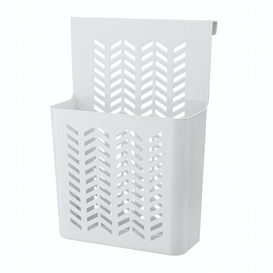 Подвесная корзина-органайзер для хранения, 24х12х34 см, белый, перфорированный корпус