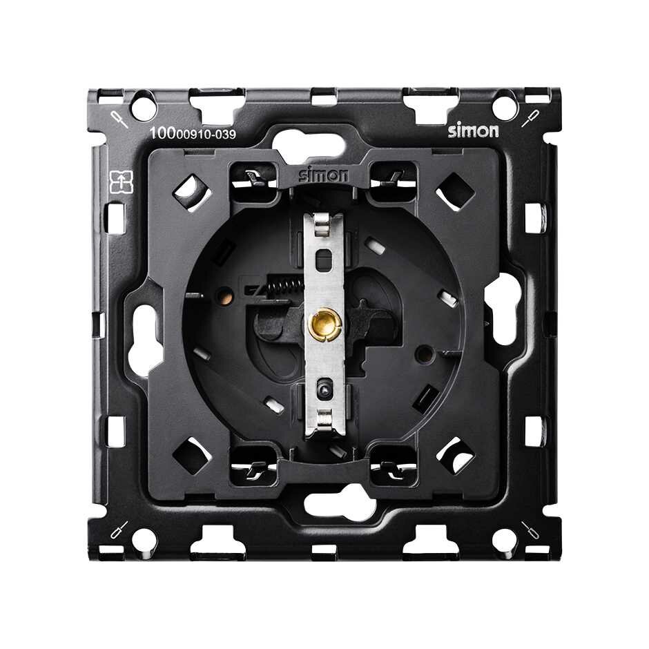 Simon 100 Кит 1 пост механизм 1 розетка Schuko + суппорт, 10010105-039