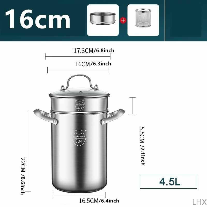 Набор кастрюль, для приготовления макарон, из нержавеющей стали, с крышками, 4 предмета