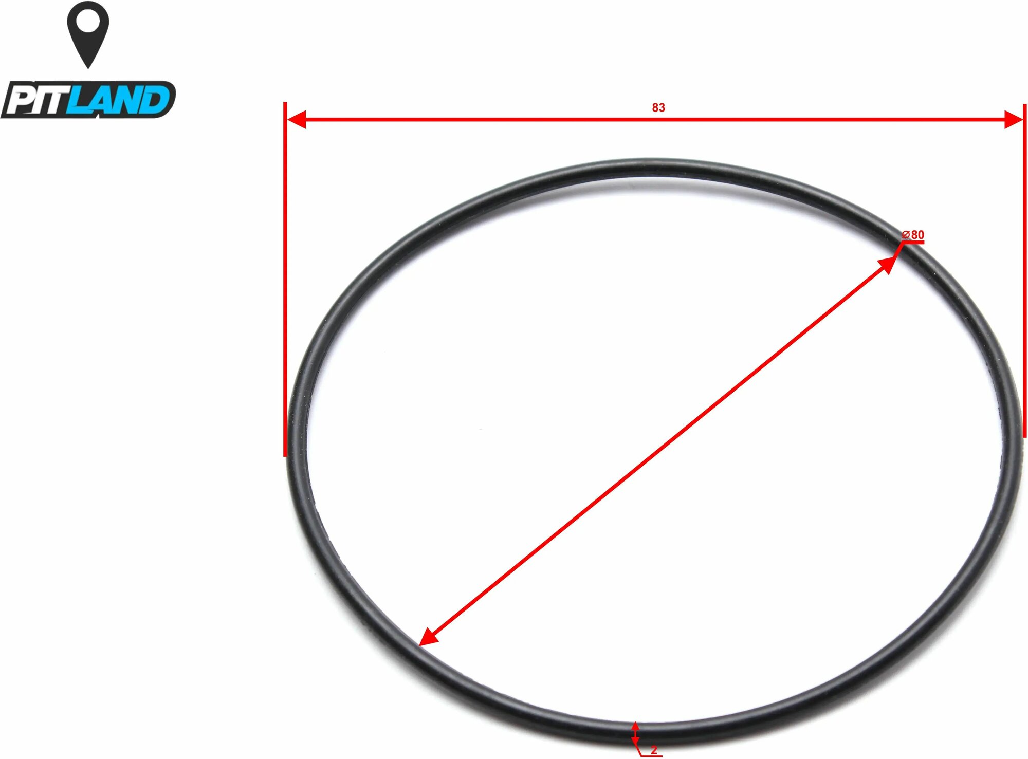 Кольцо уплотнительное O-RING 75x2.5 на мотоцикл, питбайк, эндуро.