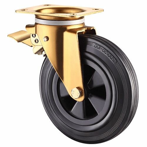 RONEL Колесная опора промышленная поворотная усиленная c тормомзом D-160 F-200