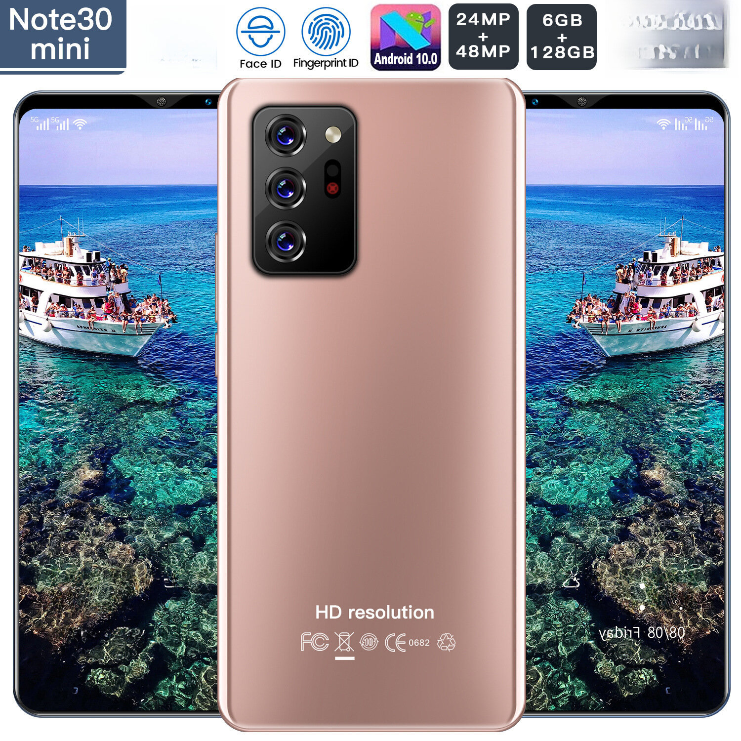 Телефон Note30mini, 5G, Android, 5.5", черный — фото 1