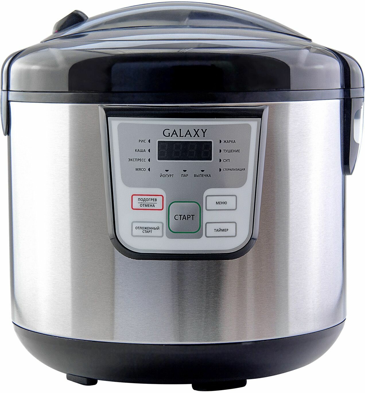 Мультиварка Galaxy GL 2641 черный/серебристый, мощность 900Вт, объем чаши 5л, покрытие чаши тефлоновое (ГЛ2641ЧЕРН)