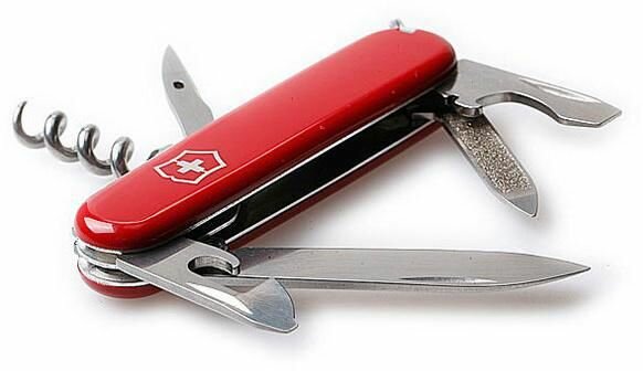 Нож перочинный многофункциональный VICTORINOX Sportsman red, VC 0.3803, 84 мм, 13 функций, красный.