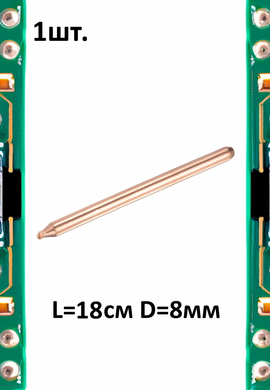 Термотрубка круглая для системы охлаждения длинна 15см диаметр 8мм 1шт.