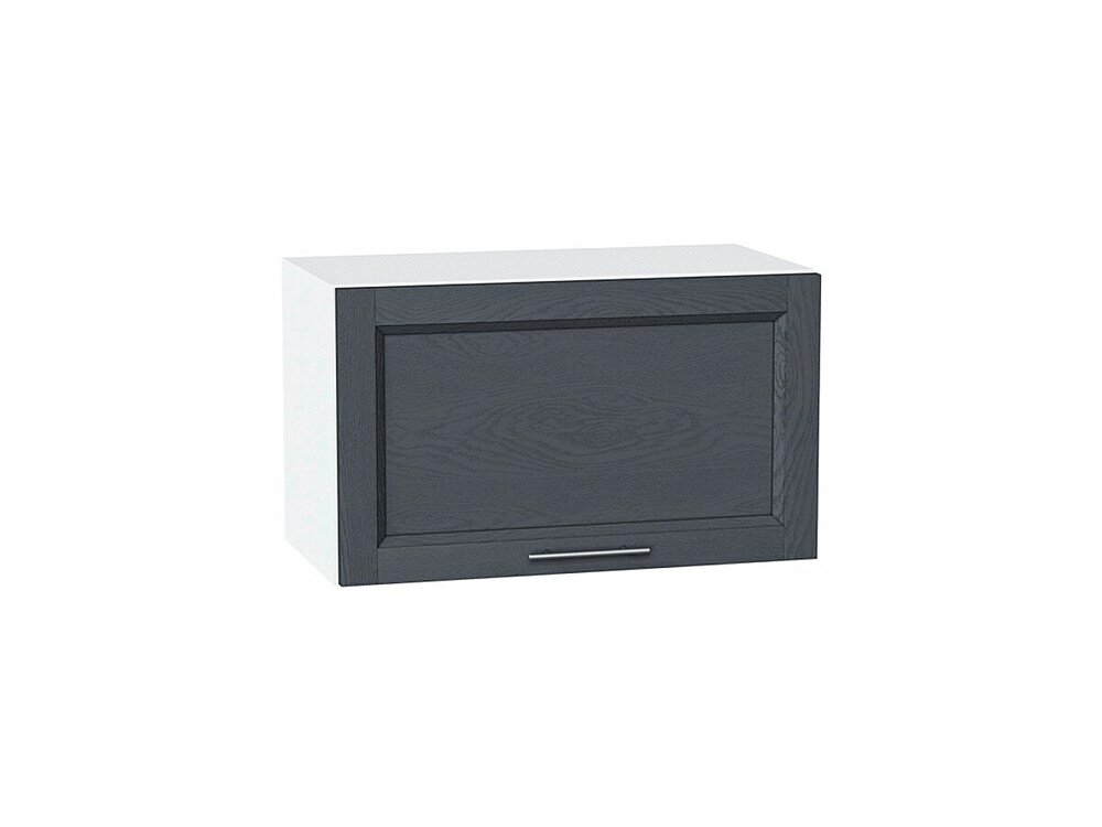 VVT Шкаф верхний горизонтальный Сканди Белый, Graphite Softwood, 600 В*Ш*Г 358*600*320, фасад МДФ Graphite Softwood, корпус Белый Graphite Softwood