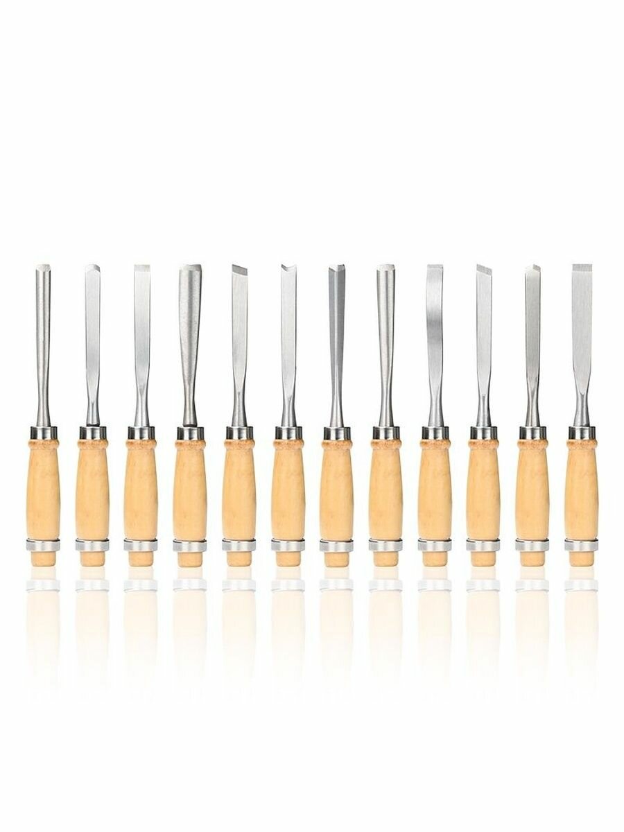 Набор ножей (резцов) XCAN для резьбы по дереву, 12 предметов