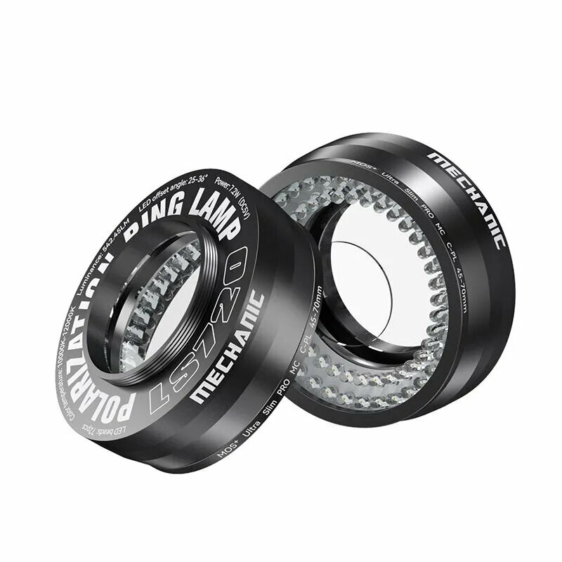 Механик LS720 48 мм кольцевой светильник для микроскопа с регулируемой яркостью, поляризационная лампа для защиты глаз для микроскопов, ремонтное освещение