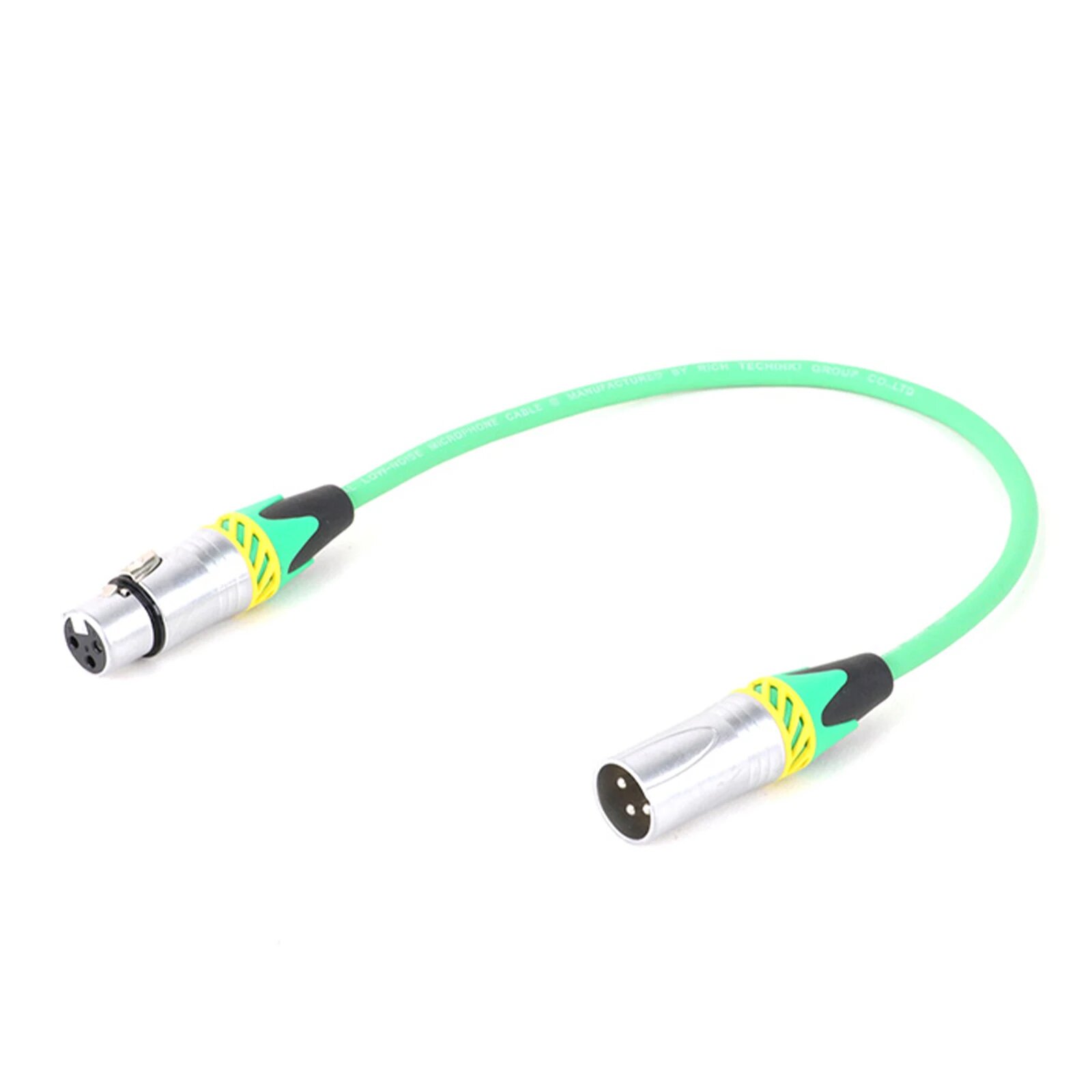 XLR кабель микрофонный GuerGuo, 0.3м, Green