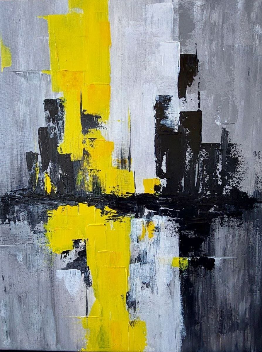 Интерьерная картина абстракция *Город на воде*