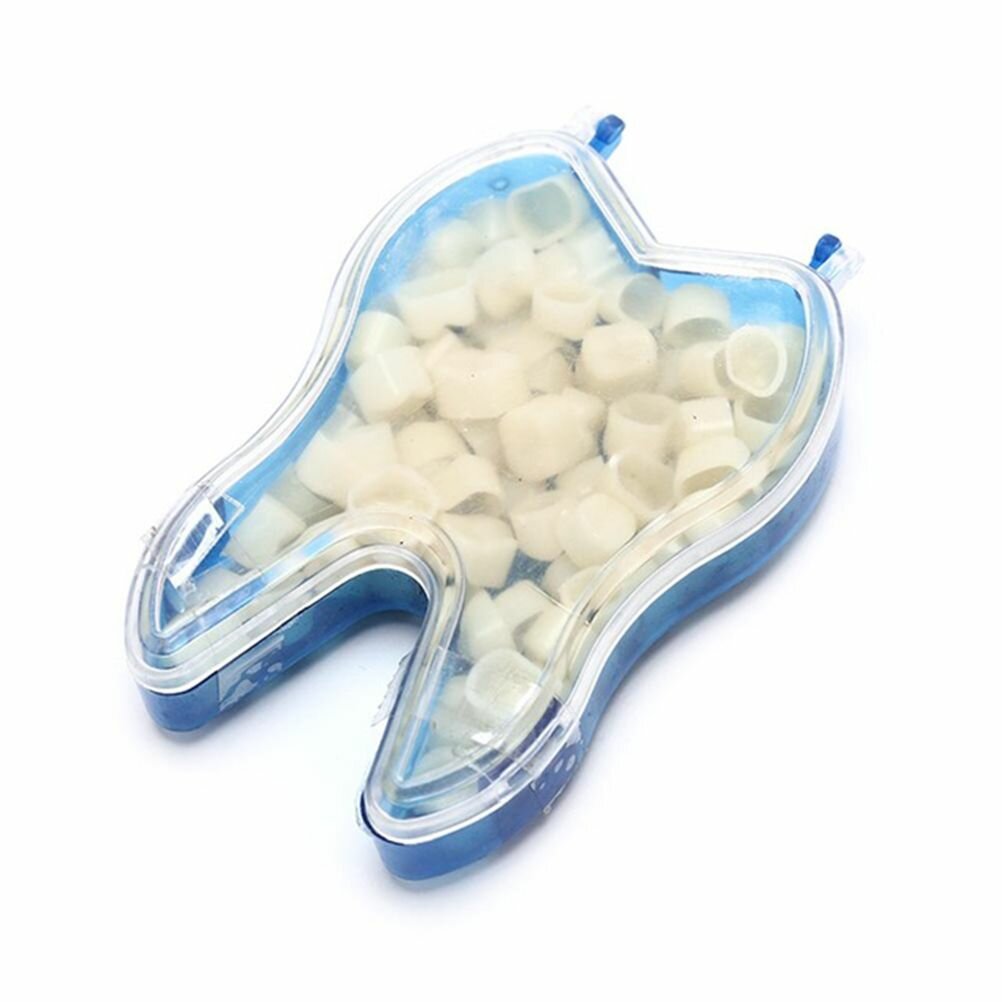 Фарфоровые зубы с временной коронкой, 1 коробка, передние и задние коренные зубы, ультратонкие, натуральный цвет, легко наносятся и удаляются