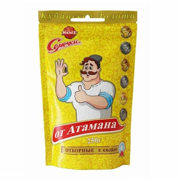 Семечки отборные с солью От атамана 6шт по 250г