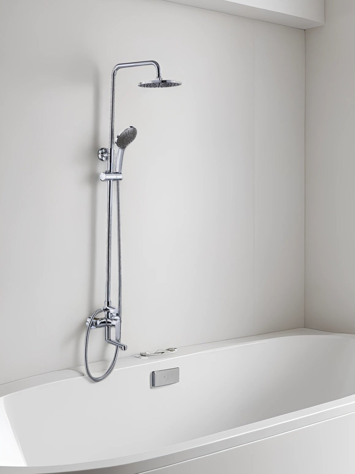 Душевая система со смесителем ESKO ST205LG, тропический душ Lagos хром