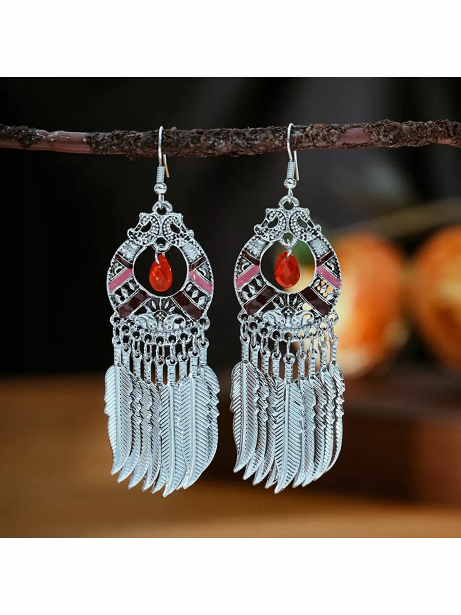 Серьги, искусственный камень