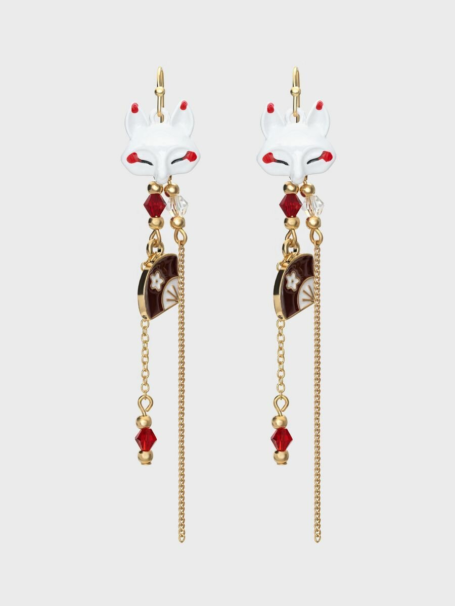 Серьги пусеты, эмаль