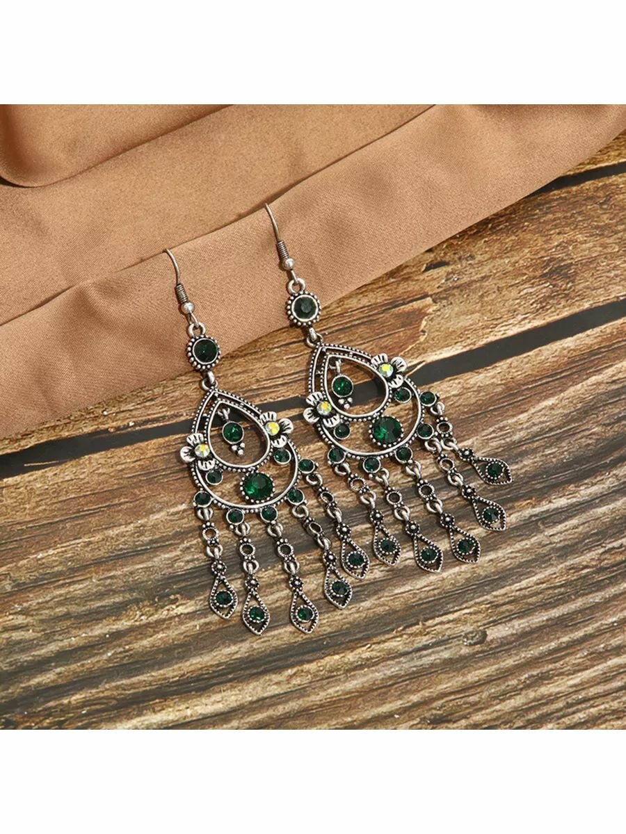 Серьги, искусственный камень