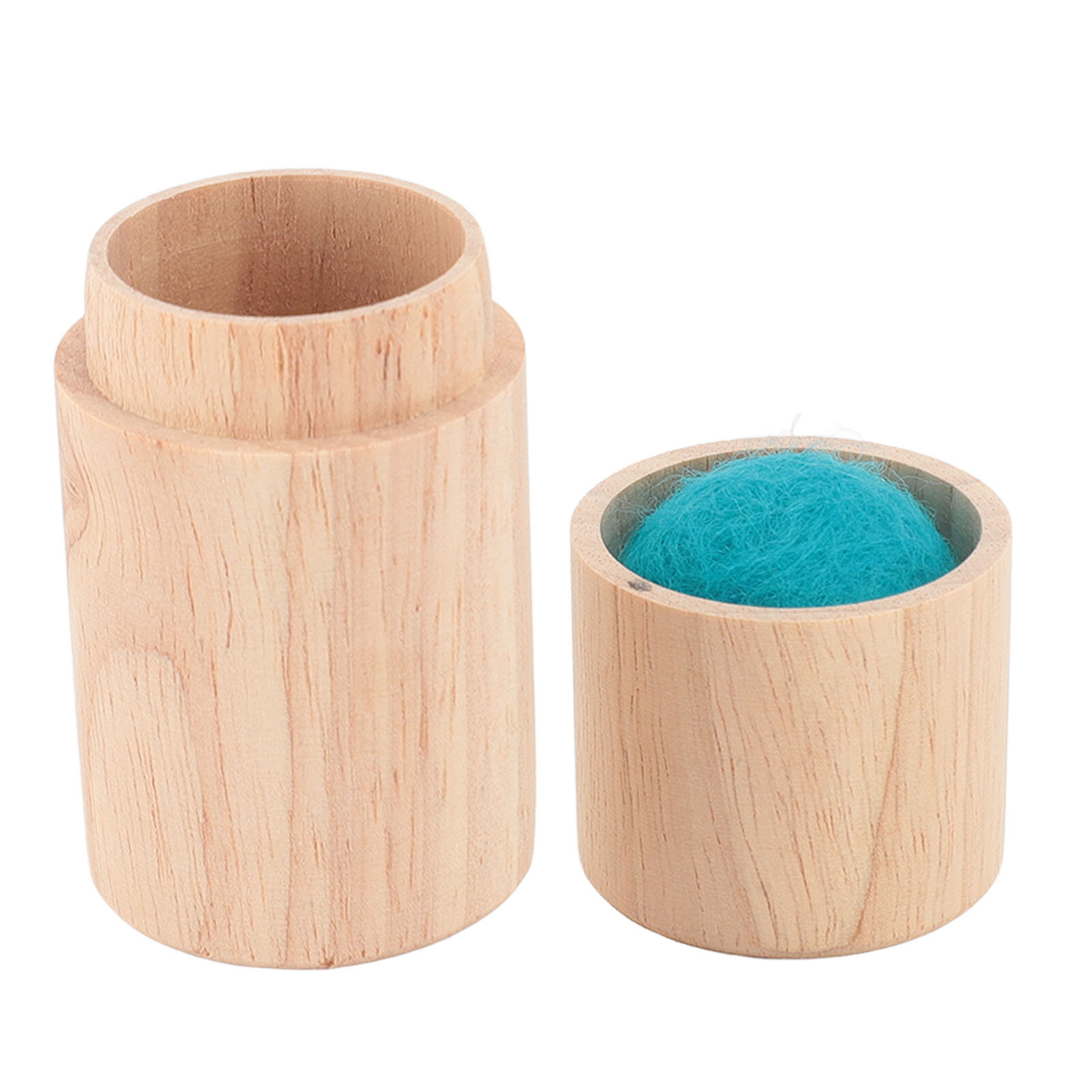 Деревянный футляр для швейных игл, многофункциональный портативный держатель для игл для рукоделия, сине-зеленый.