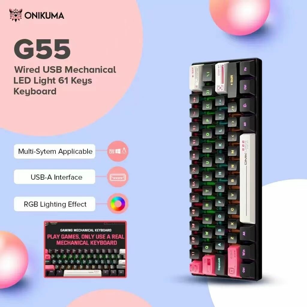 Механическая клавиатура ONIKUMA G55 для киберспортивных игр