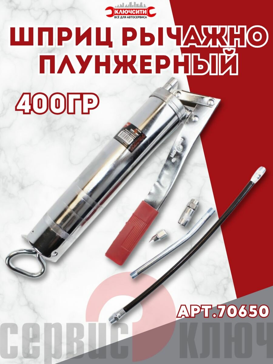 Шприц рычажно плунжерный 400 гр. Сервис Ключ PROFFI