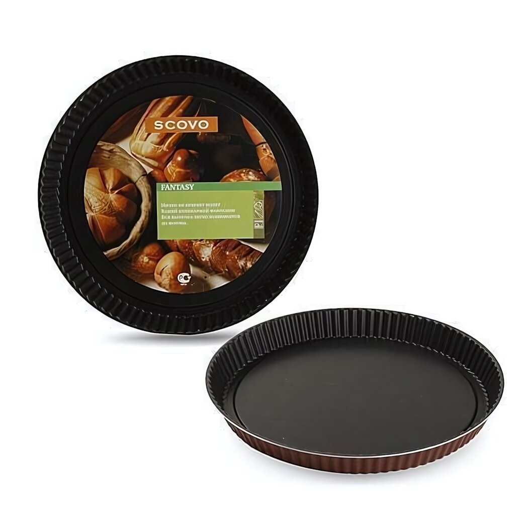 Форма для выпечки «Fantasy» 28 см, алюминий, антипригарное покрытие, рифлёные края