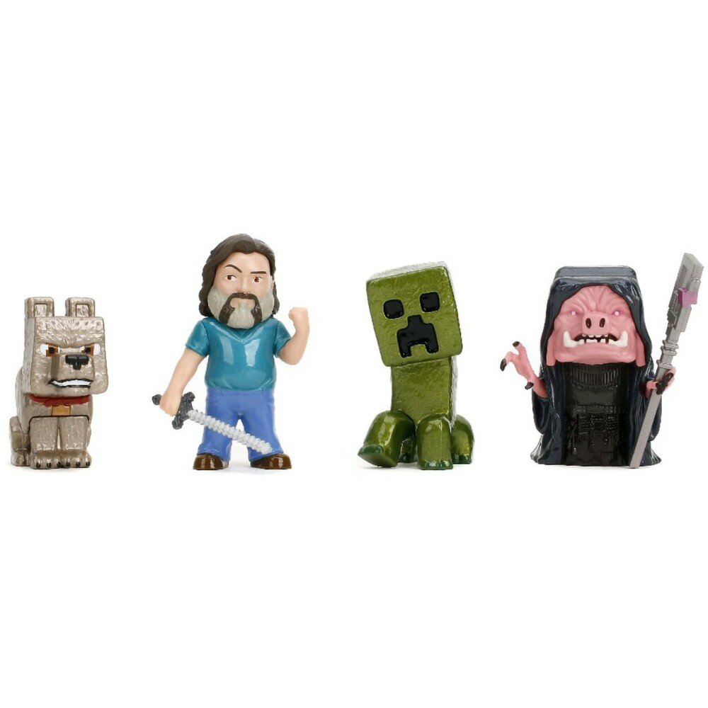 Набор фигурок Jada Toys Metalfigs Minecraft (Movie) Steve & Dennis & Creeper & Malgosha 36692