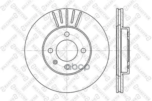 6020-9934v-sx диск тормозной передний! vw golf/passat/vento 1.4-1.9tdi 85> Stellox арт. 60209934v-sx