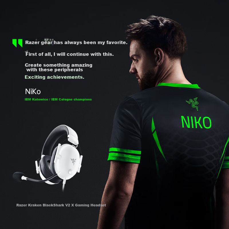 Razer Kraken X Wired Gaming Headset with Passive Noise Cancelling for PC, Mac, PS4, Xbox One, Switch, and Mobile Devices - White Special Edition