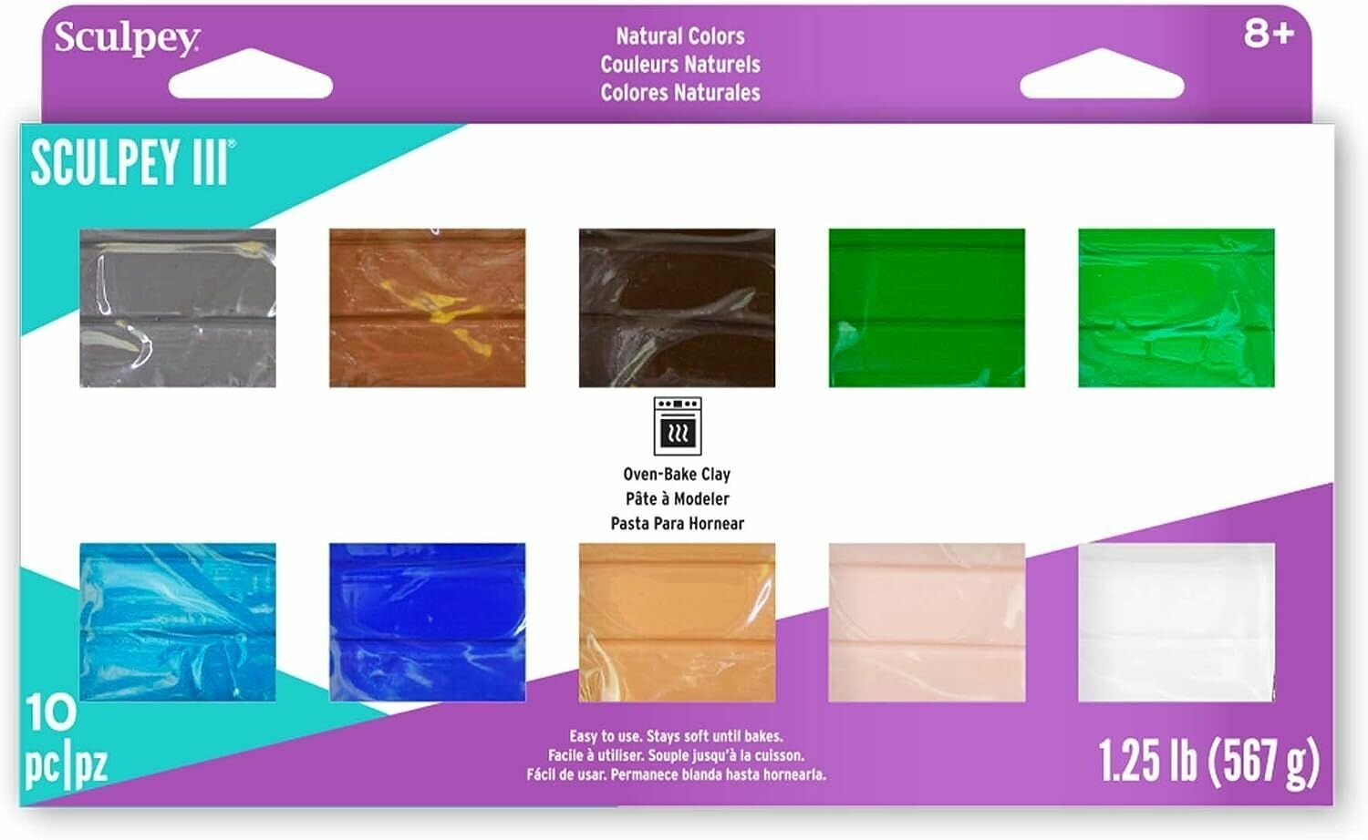 Цветная полимерная глина для лепки, резьбы по дереву, праздников, поделок и школьных проектов, для детей и взрослых, 567 г