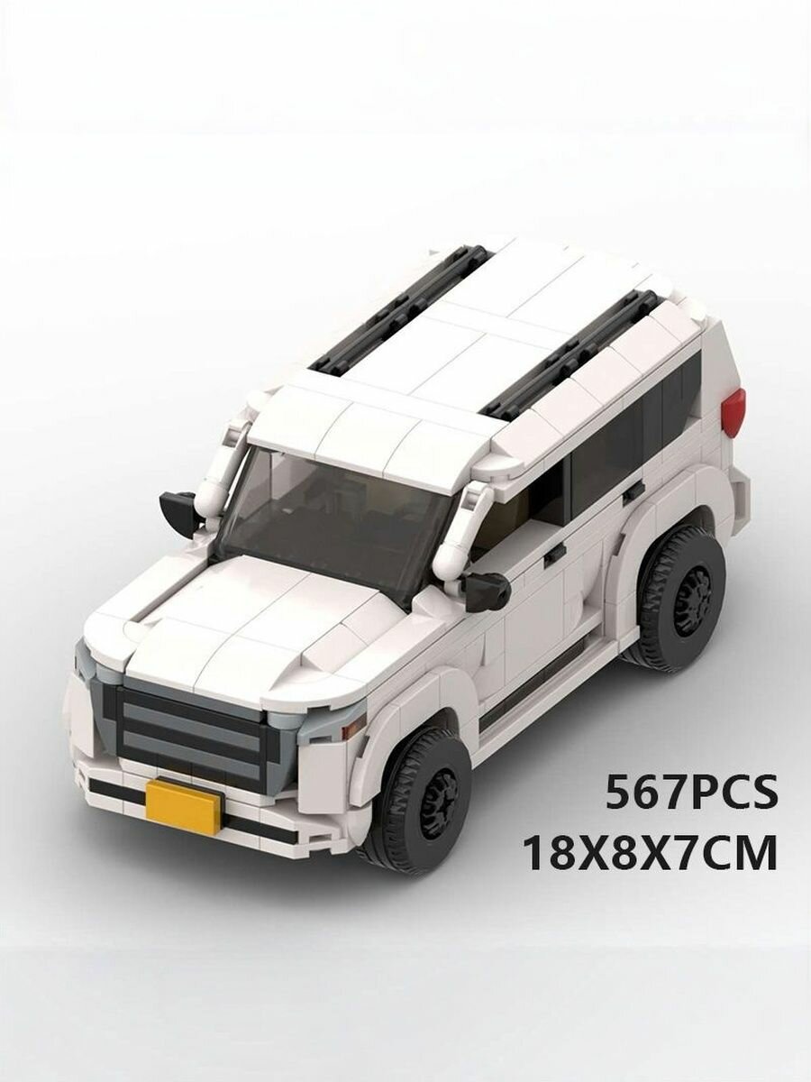 Конструктор "Land Cruiser Moc H4V", пластик АБС, 567 деталей, черный/белый