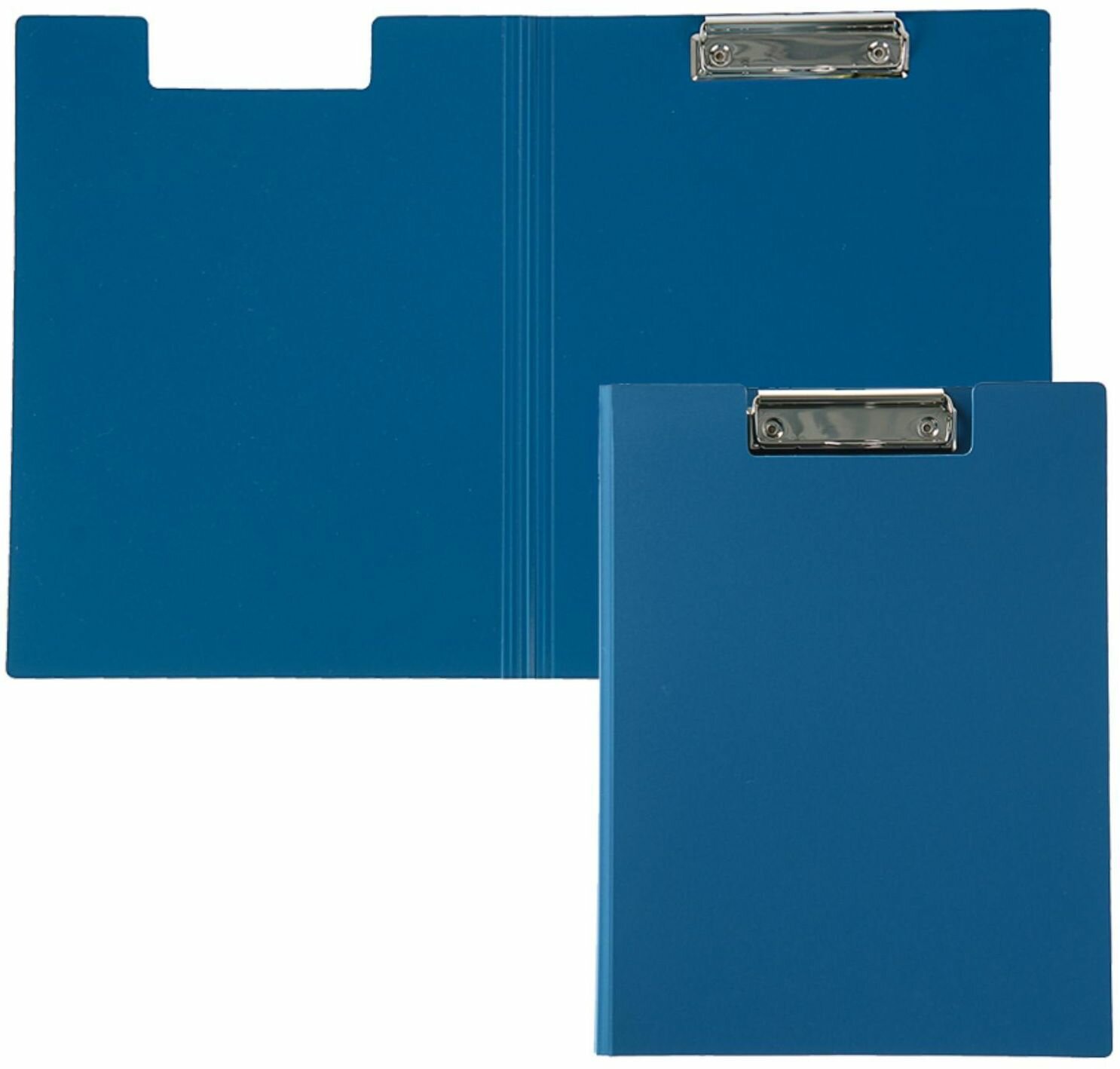 Папка-планшет с зажимом для документов и бумаг, пластиковый клипборд с крышкой, папка-доска, А4, 1.2 мм, синяя