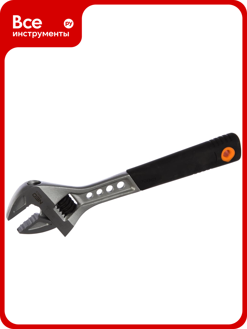 Разводной ключ NEO Tools 200 мм 0-29 мм 03-011, для труднодоступных мест