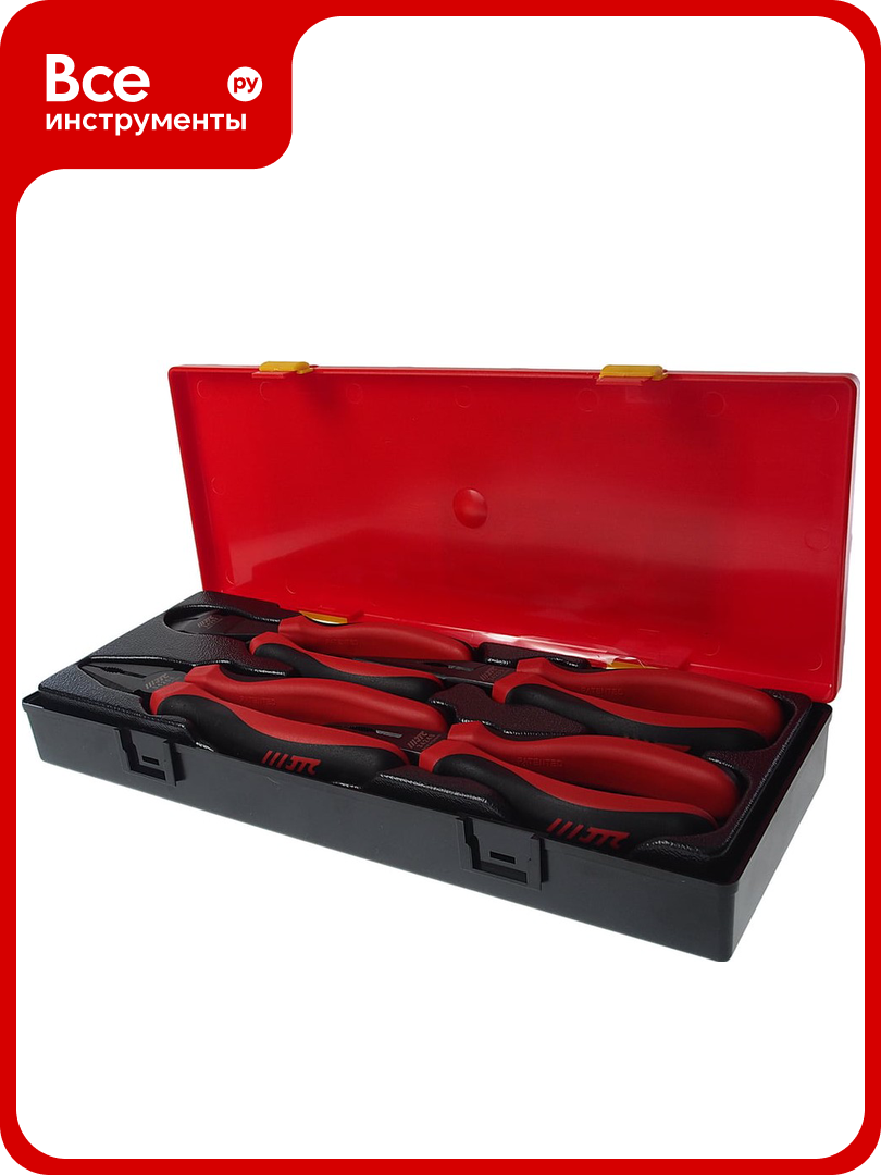 Набор инструментов JTC K5045, 4 предмета в кейсе, включает тонкогубцы, пассатижи и бокорезы для бытовых задач