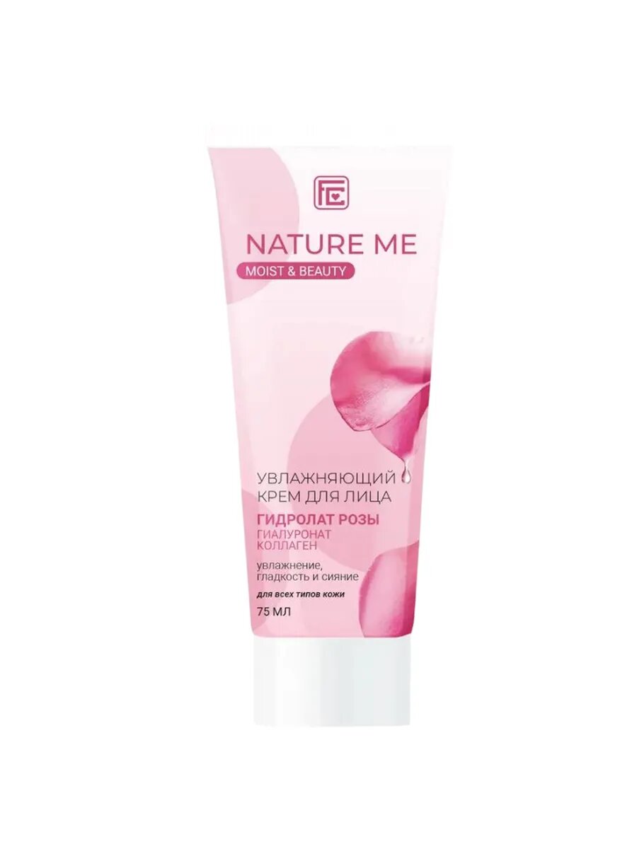 Family Cosmetics Увлажняющий крем для лица с гидролатом розы Nature Me, 75 мл
