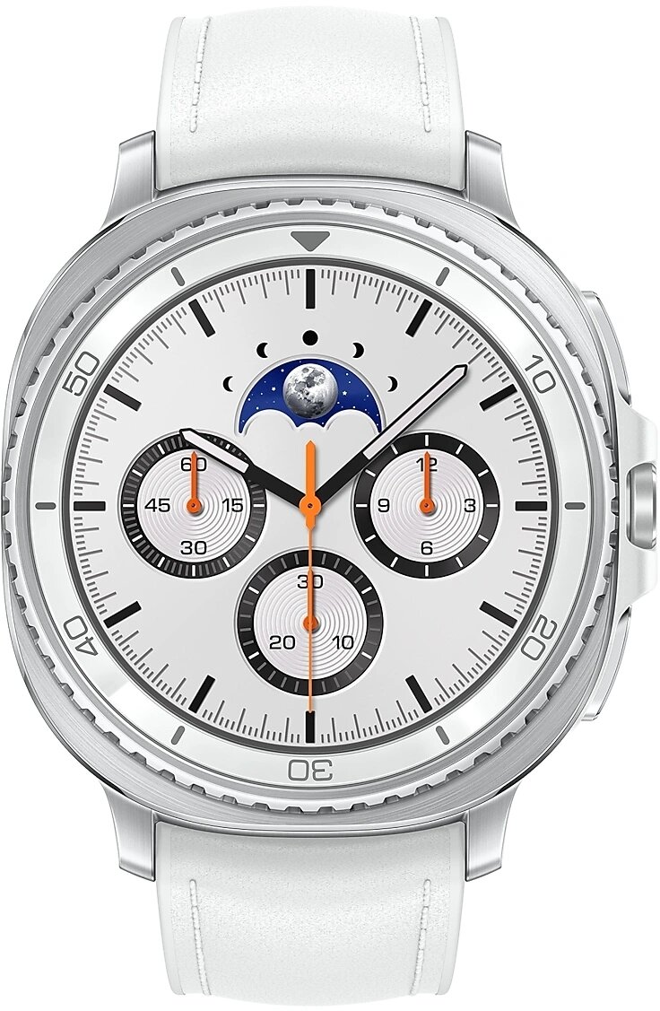 Смарт-часы Samsung Galaxy Watch 8 Classic LTE Watch 8 Classic 46мм 1.34" Super AMOLED корп. серебристый рем. белый (SM-L505FZWACAU)