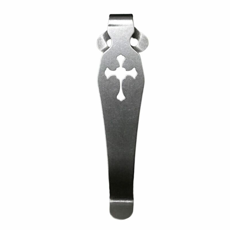 (1 шт) Титанвый зажим-клипса для ножа Benchmade 551 - натуральный титан, крест
