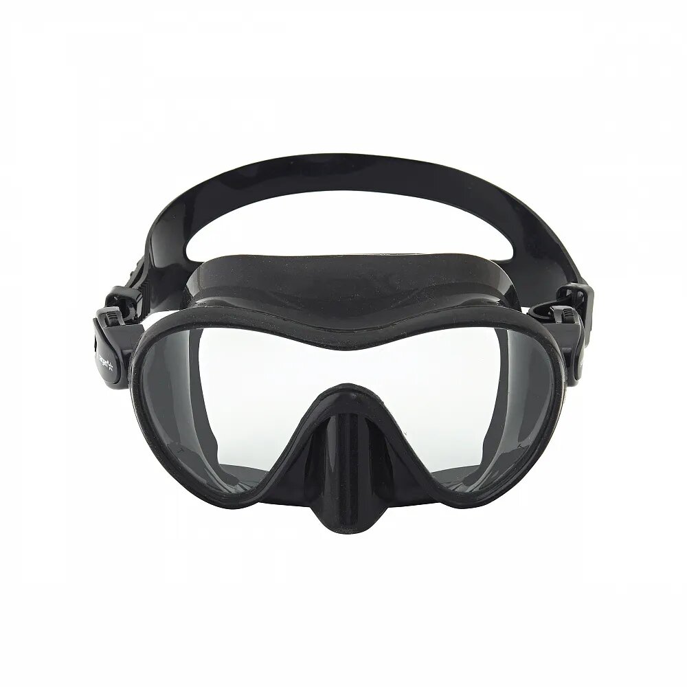 Маска для плавания SARGAN "агидель" черный силикон, черная