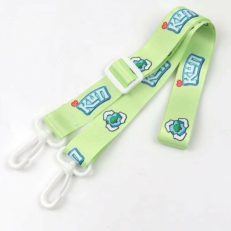 Ремешок для чашки, с термосом, 2,5*130см, светло-зелёный, с принтом