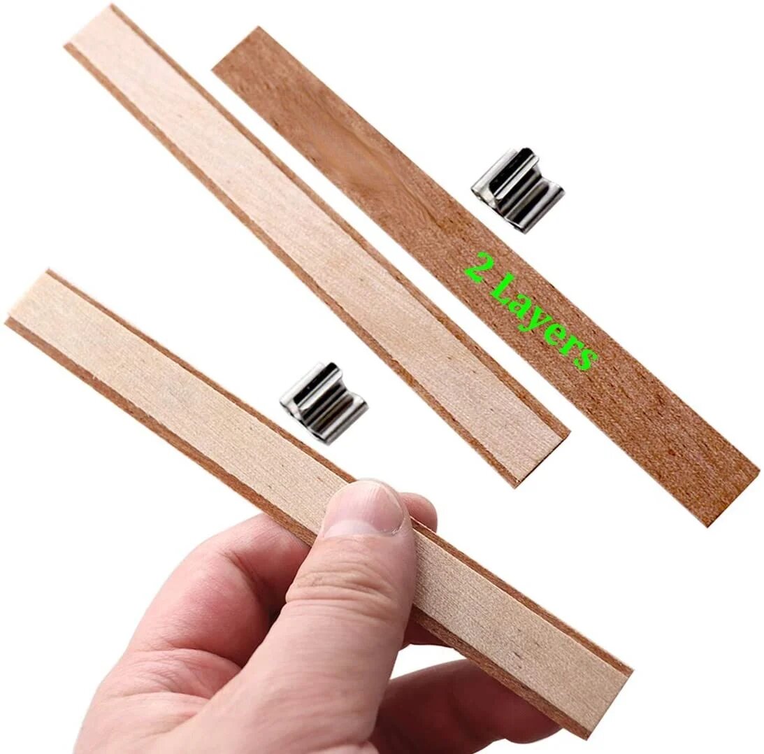 Деревянные фитили для свечей 13mm x 150mm, 10 шт.